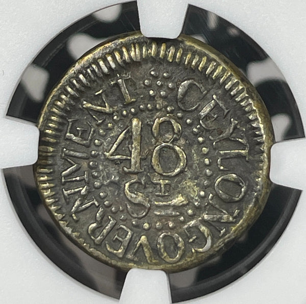 1808 Ceylon 48 Stivers NGC XF45 Lot#G008 Silver! Scarce! Elephant ...